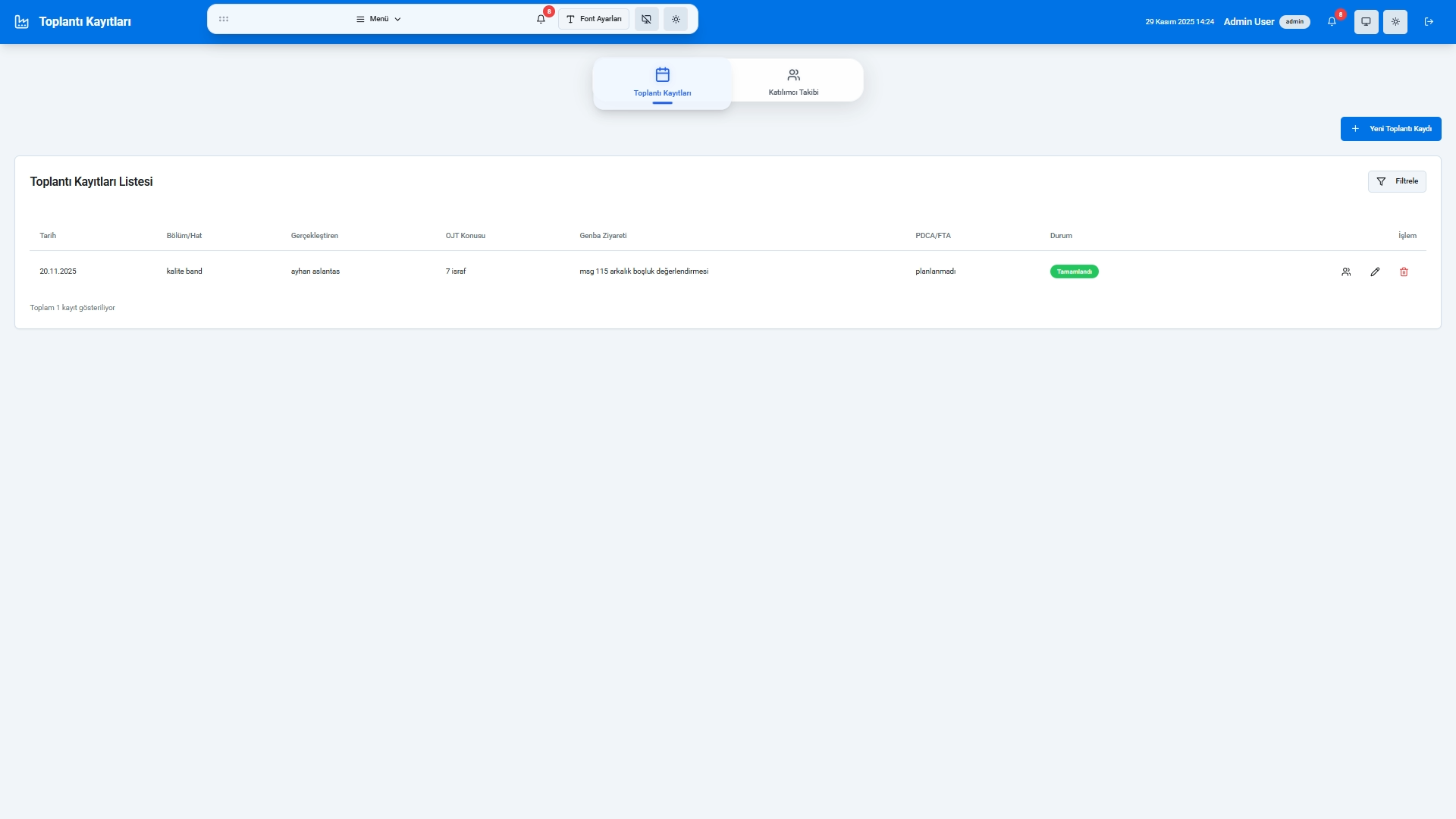 Factory KPI Dashboard | Rovimasistem